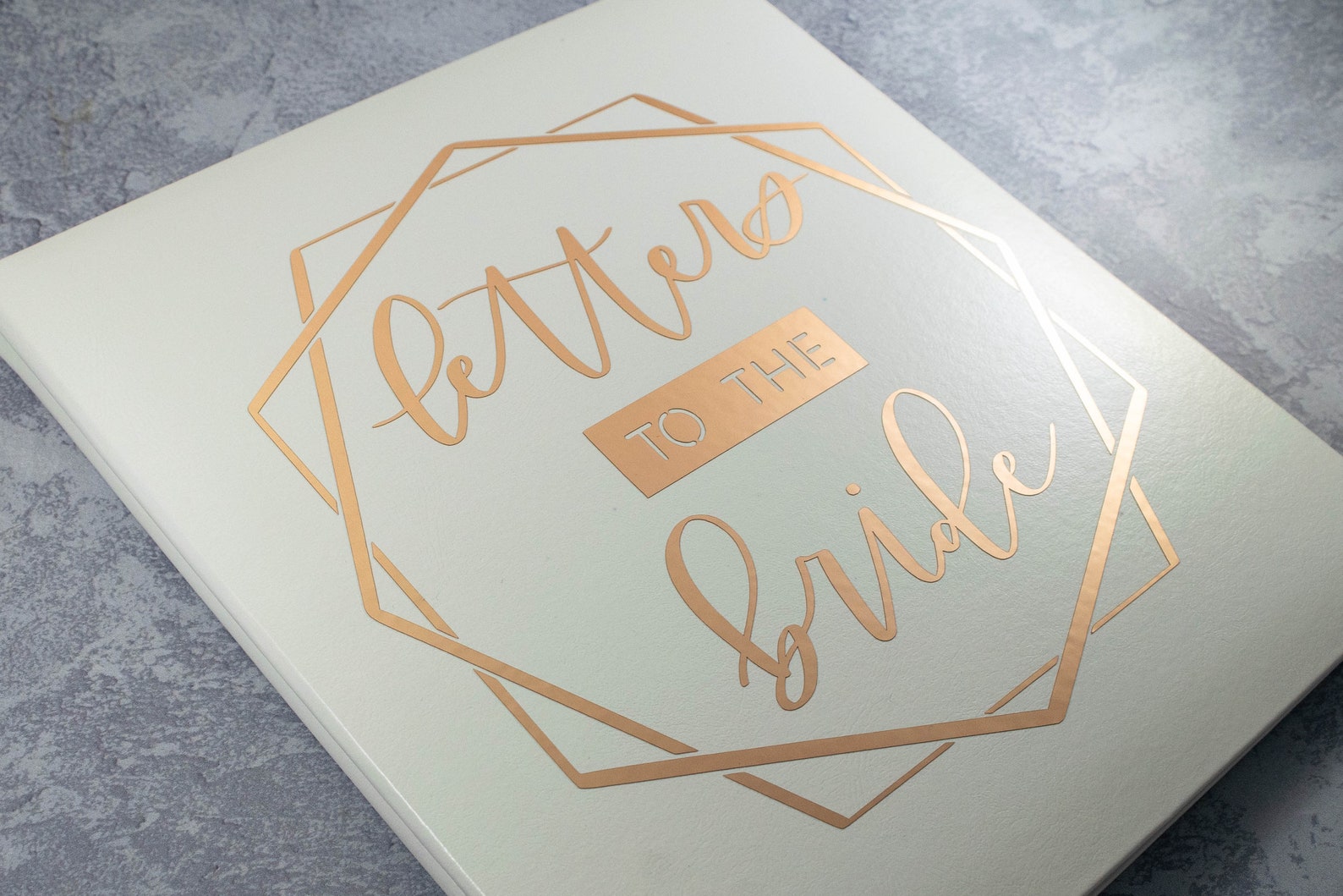 Rose Gold Letters to the Bride Scrapbook Cover DIY | Etsy