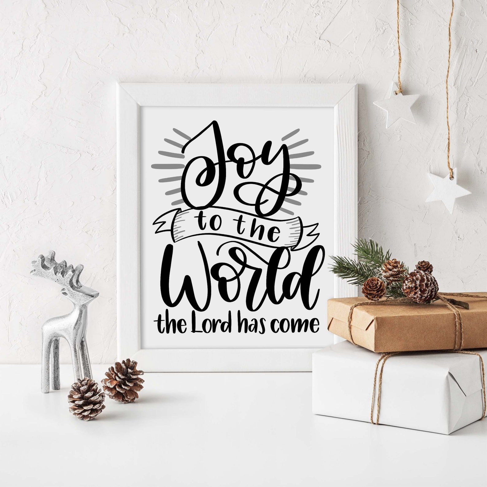 Joy to the World Printable Wall Art | Christmas Quote | Digital ...