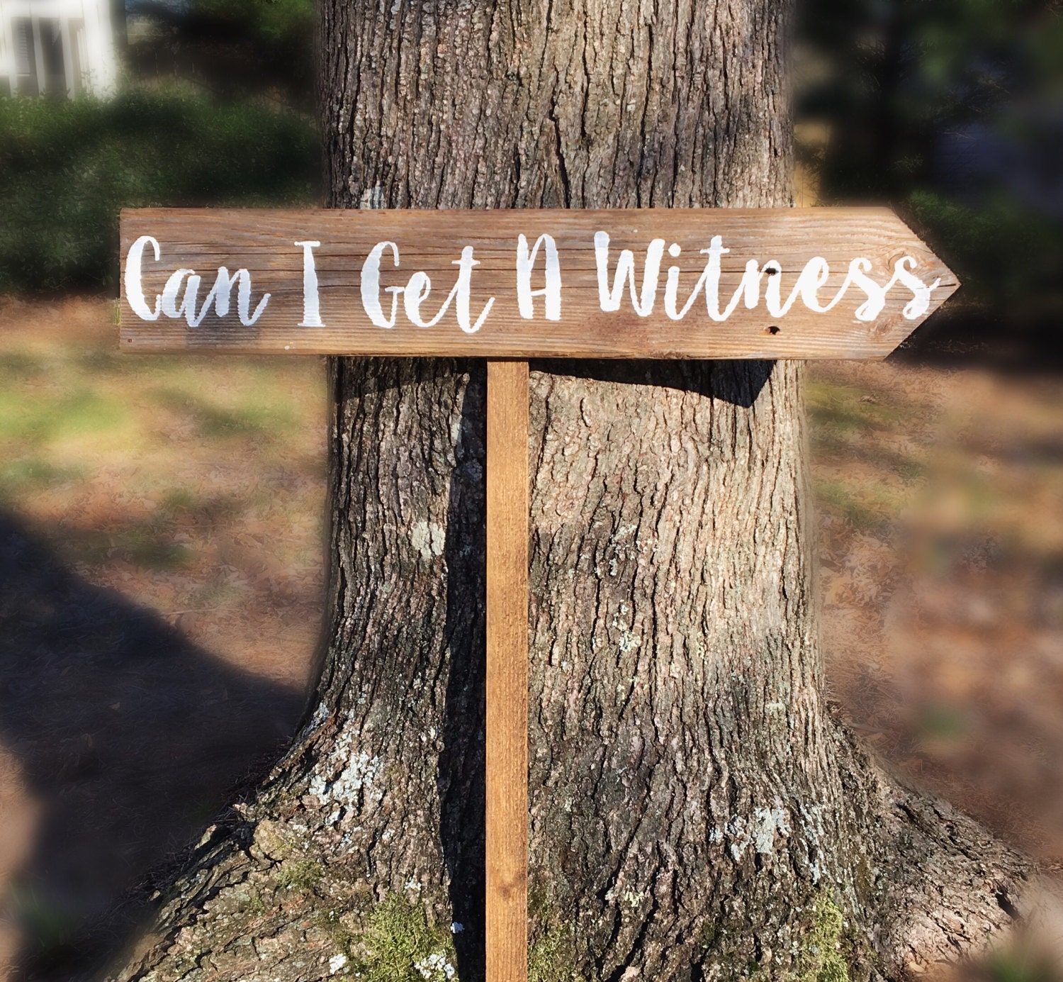 Can I Get A Witness Wedding Sign Rustic Wedding Sign | Etsy