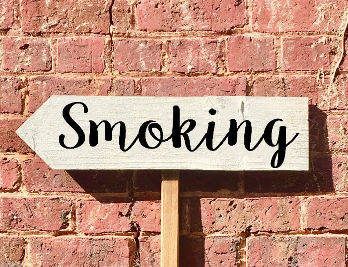 Smoking Sign Smoking Area Sign Rustic Wedding Signs Barn | Etsy