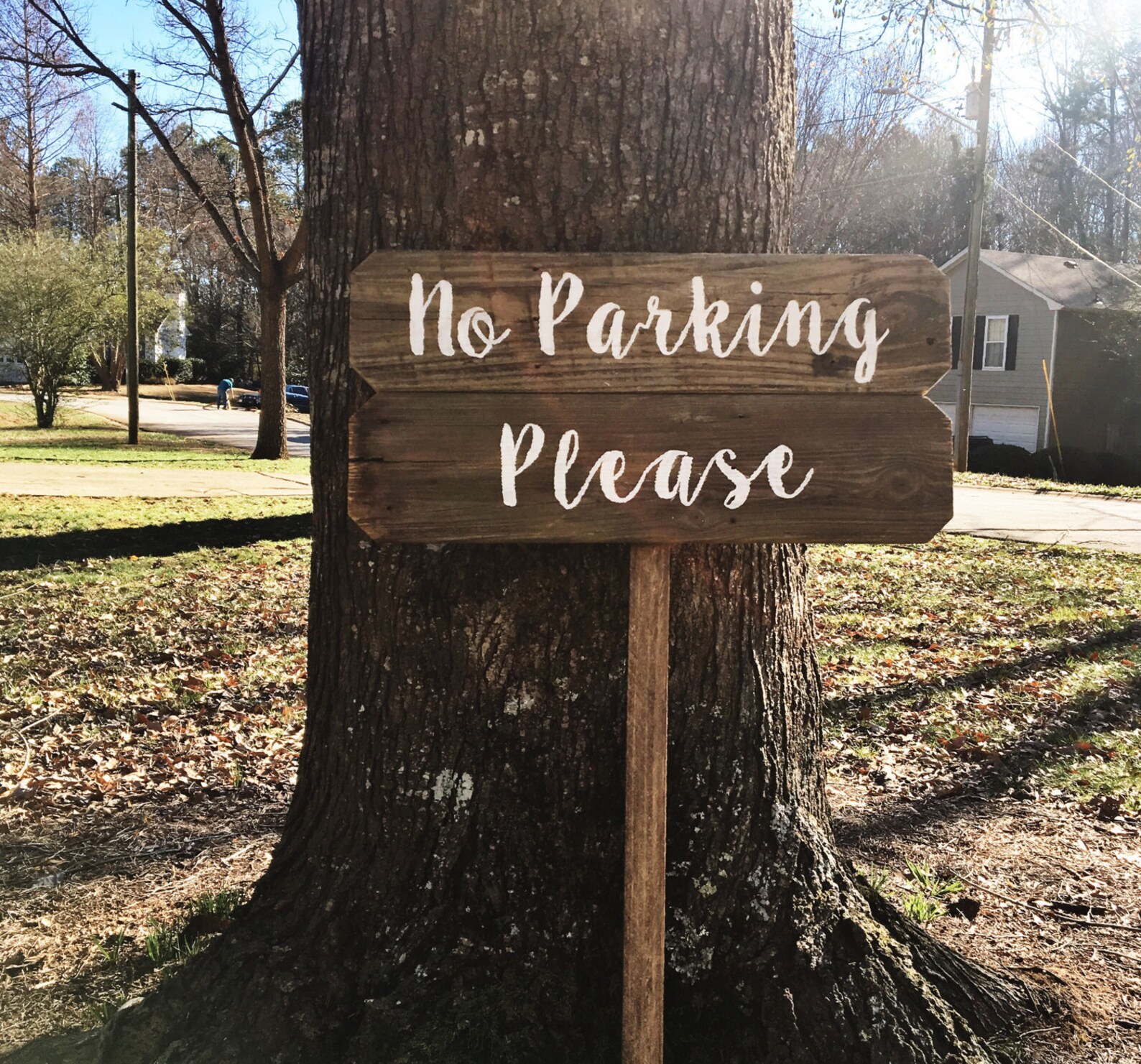 No Parking Please Wooden Parking Sign Wedding Parking Sign | Etsy