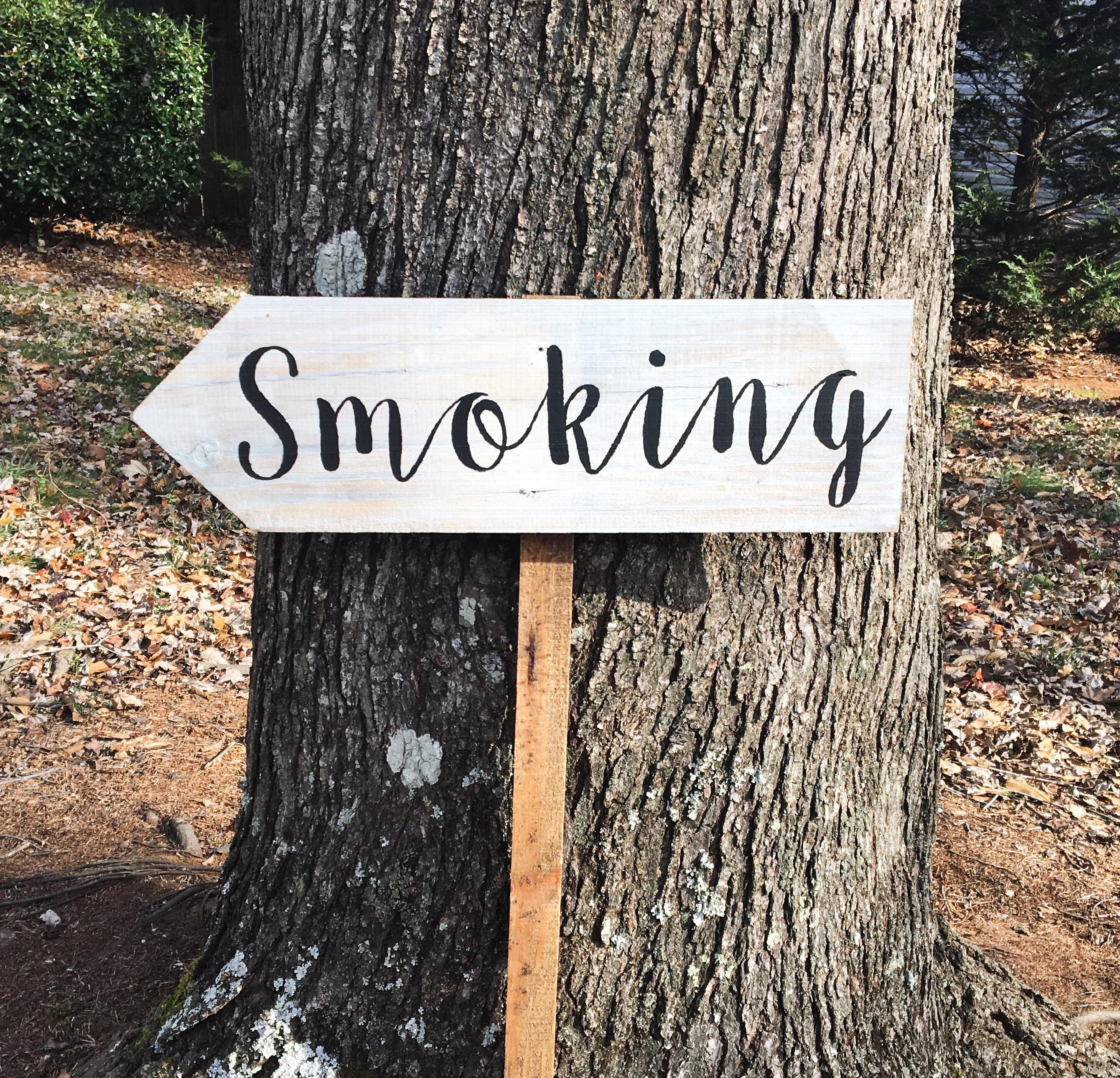 Smoking Sign Smoking Area Sign Rustic Wedding Signs Barn | Etsy