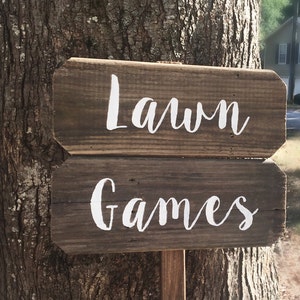 Lawn Games Sign Yard Games Sign Barn Wood Signs Rustic Wood | Etsy