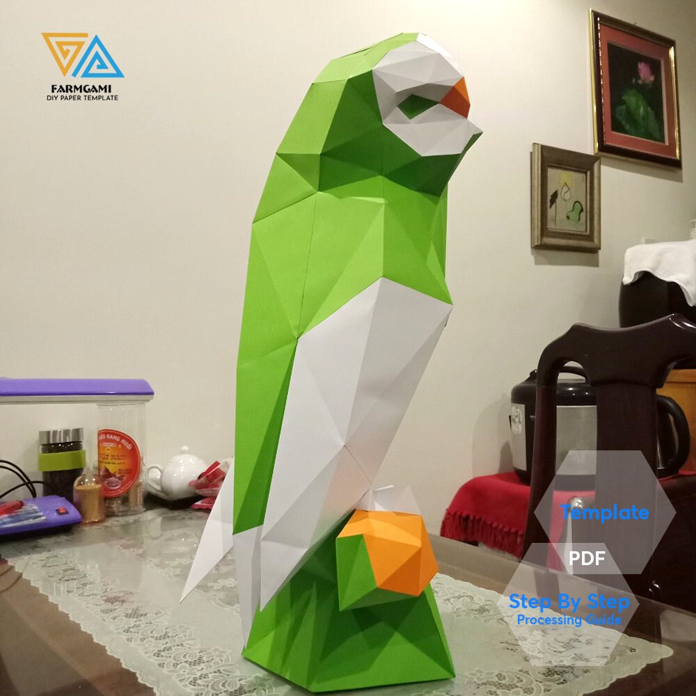 Owl Paper Model Template Owl Paper Sculpture Owl - Etsy UK