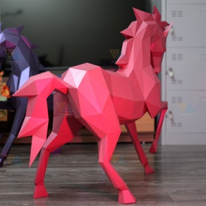 Horse Stand Paper Model Template | Horse Stand Paper Sculpture | Horse ...