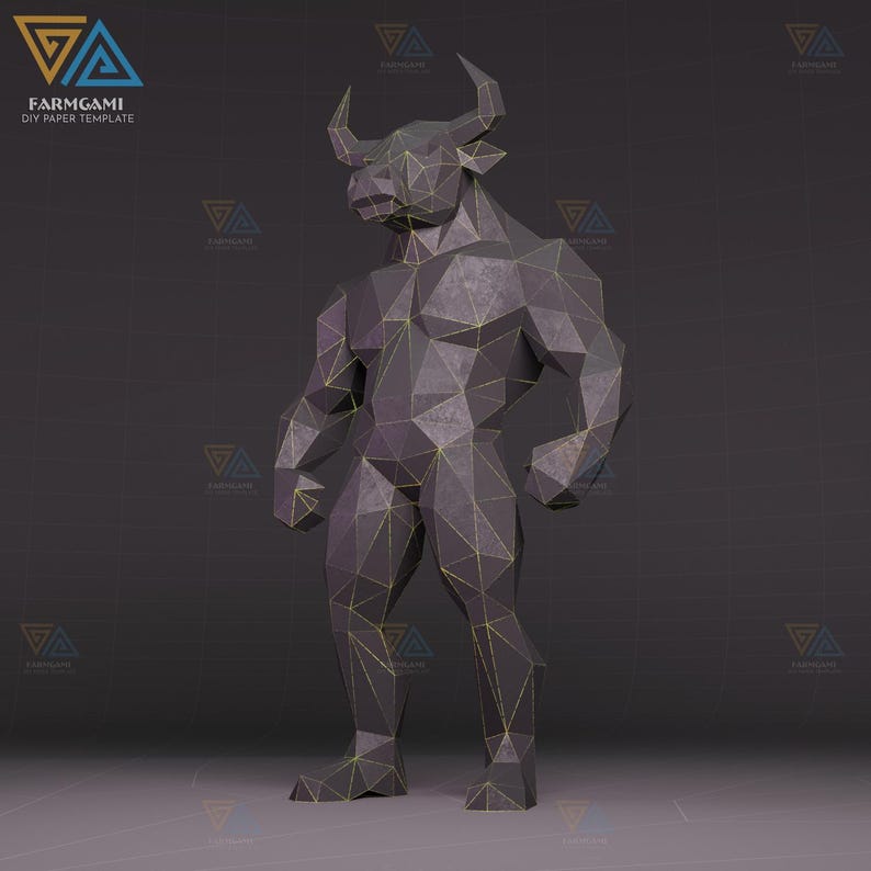 Escultura metálica de guerrero toro – Archivo DXF para corte láser CNC ...