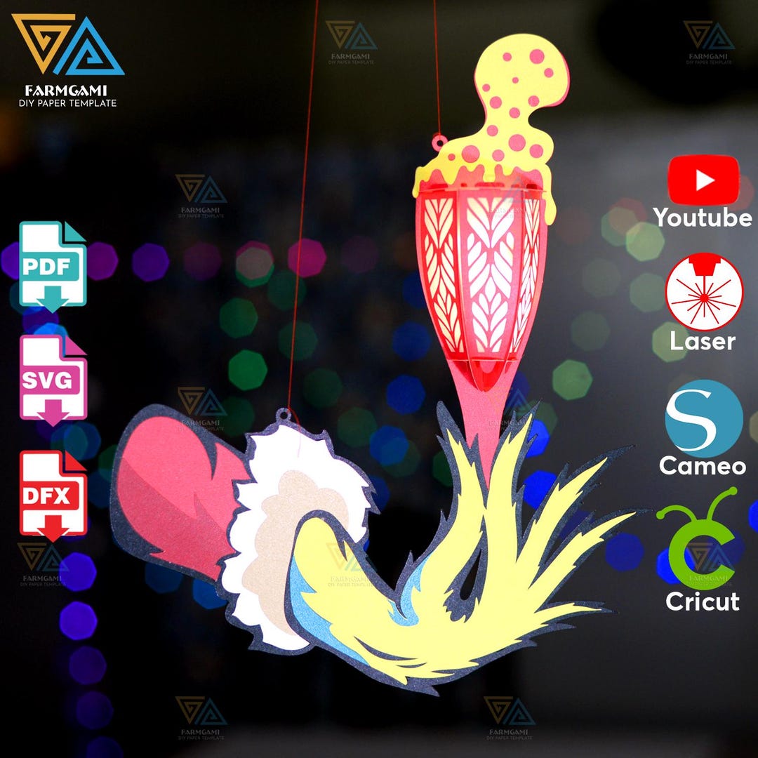 Cricut Project - Beautiful Lantern Template - Lantern Paper Cut - DIY ...