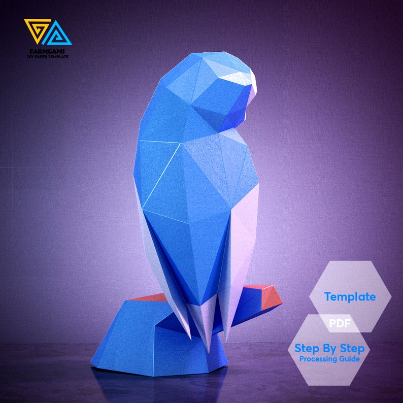 Owl Paper Model Template Owl Paper Sculpture Owl - Etsy