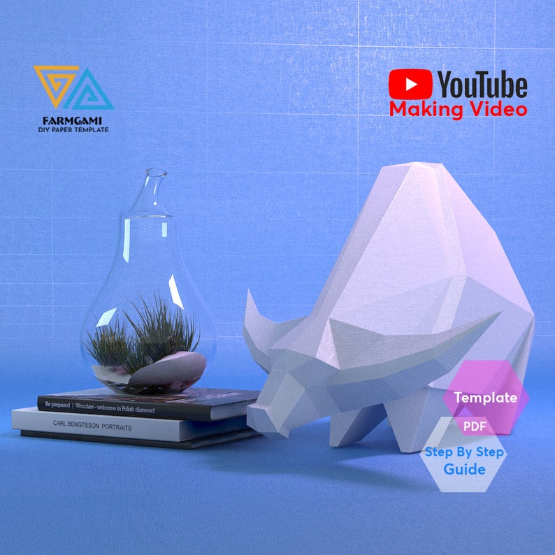 Buffalo Paper Model Template Buffalo Paper Sculpture - Etsy