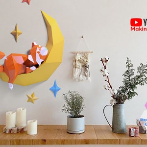 Animal Paper Model Template |red Panda, Little Fox Paper Sculpture ...