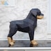 3D Papercraft Rottweiler Dog – DIY Low Poly Paper Model (digital ...