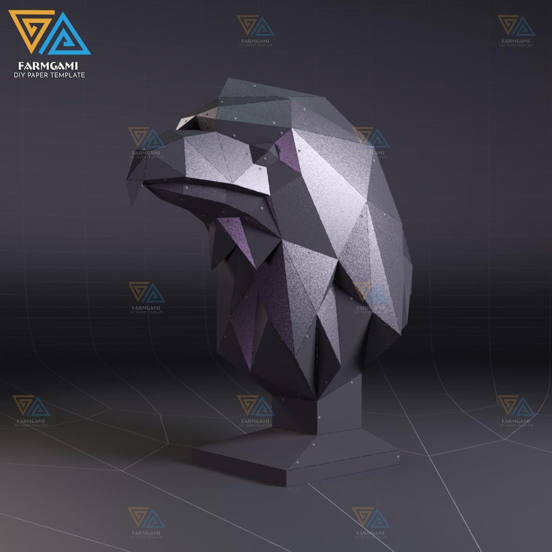 Laser Cut Eagle Head Model Template – DIY Metal Sculpture (digital ...