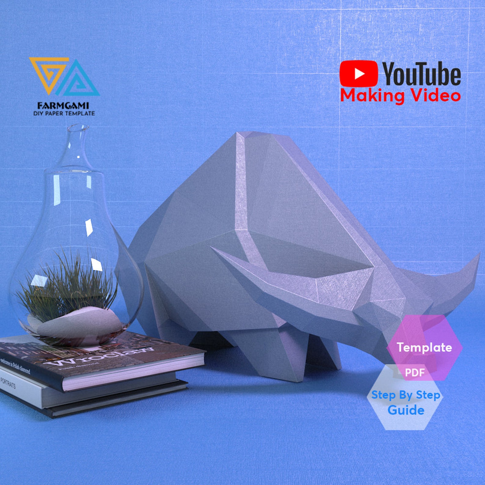 Buffalo Paper Model Template Buffalo Paper Sculpture - Etsy