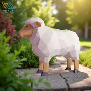 3D Paper Craft Sheep Model – Diy Papercraft Template (SVG, PDF, DXF ...