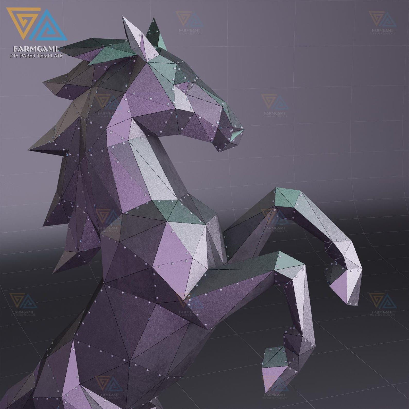 3D Rearing Horse Statue – CNC Laser Cut DXF Template - Etsy
