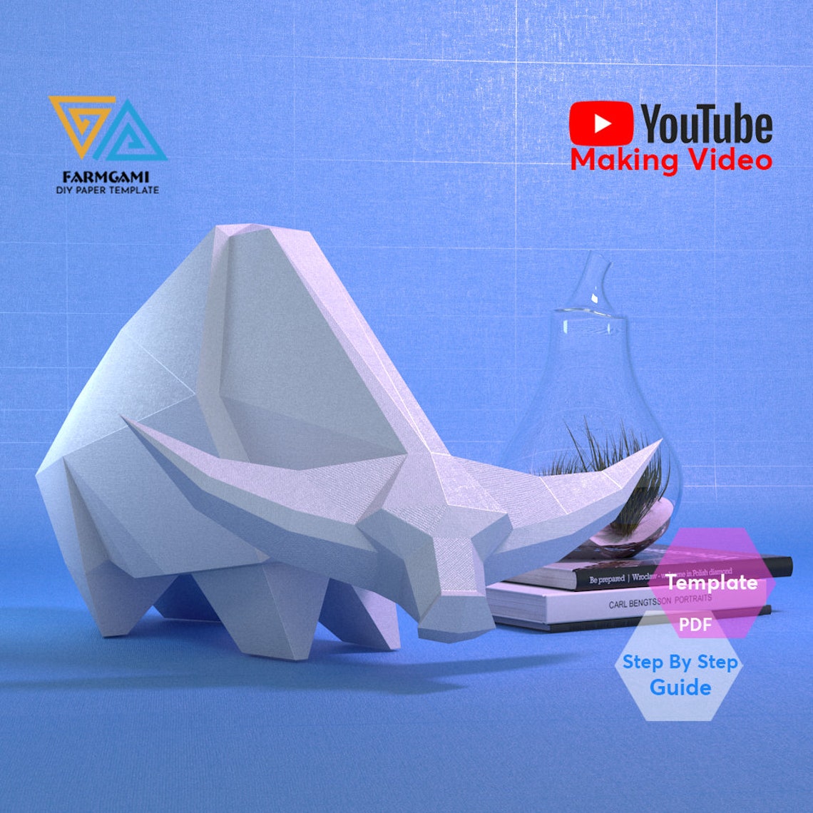 Buffalo Paper Model Template Buffalo Paper Sculpture - Etsy