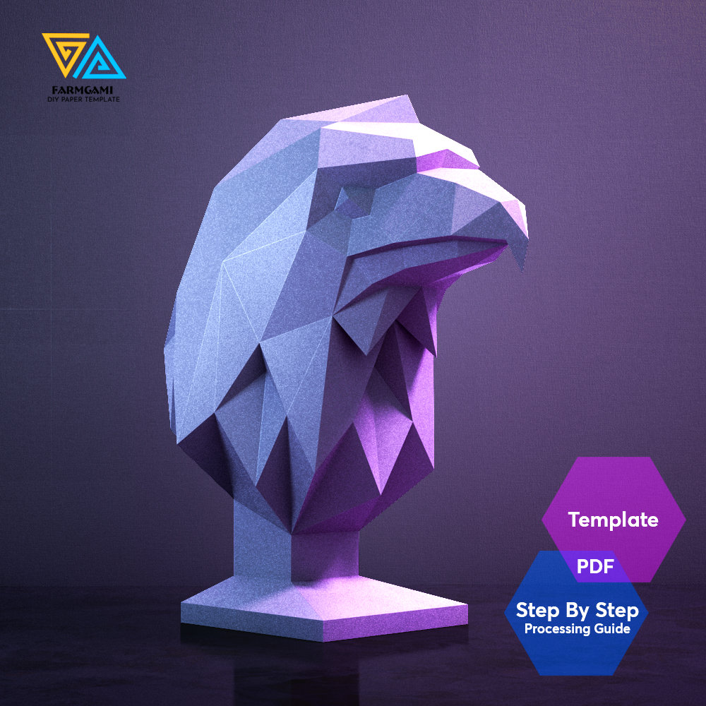 Eagle Head Paper Model Template eagle Head Paper Sculpture - Etsy Finland