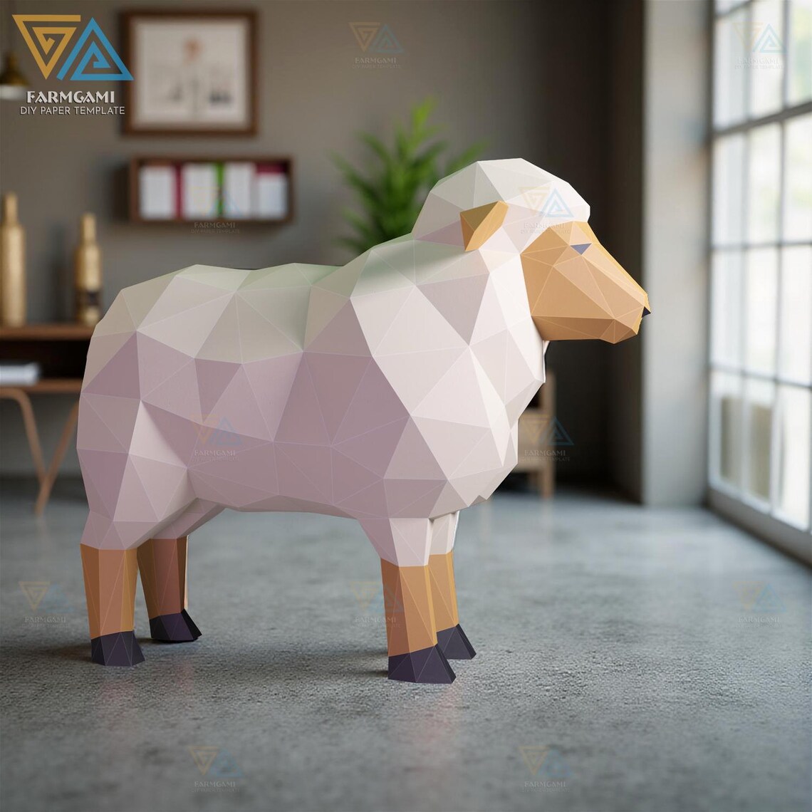 3D Paper Craft Sheep Model – Diy Papercraft Template (SVG, PDF, DXF ...