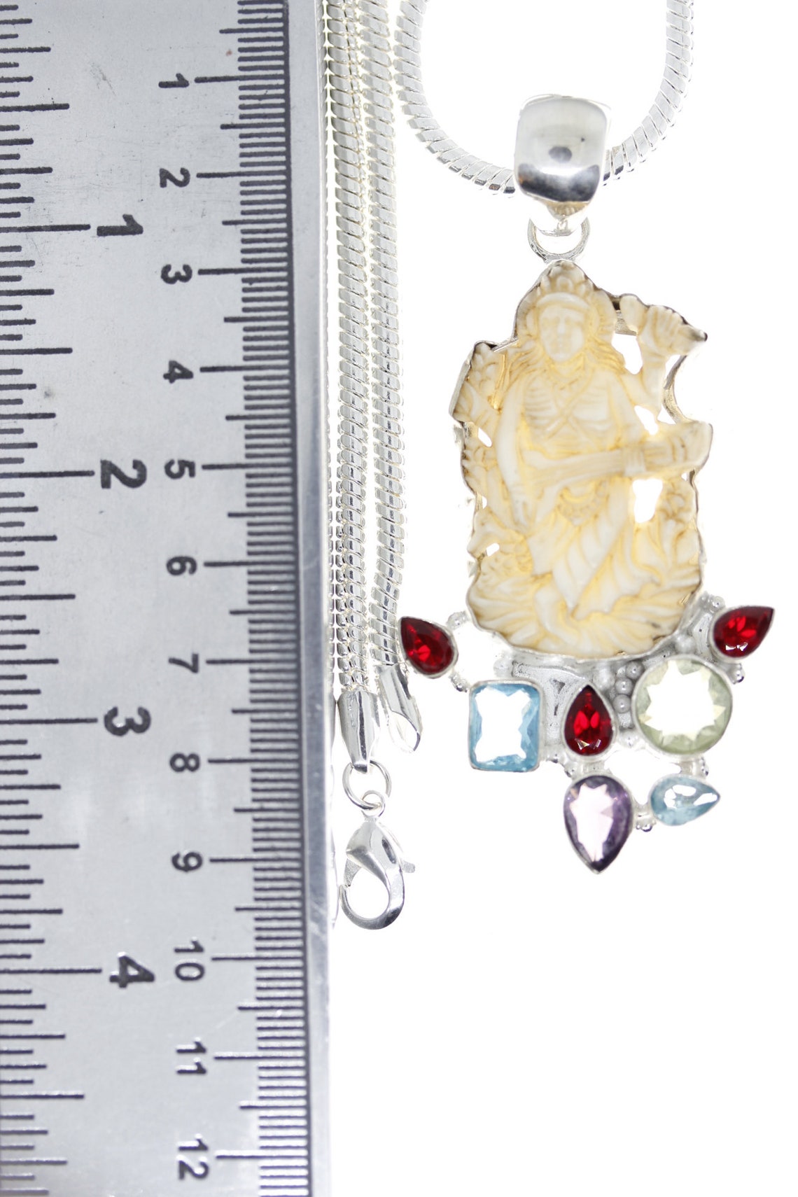 BRAHMA Hindu God on Floating Pedestal TOTEM Goddess Face Bone | Etsy