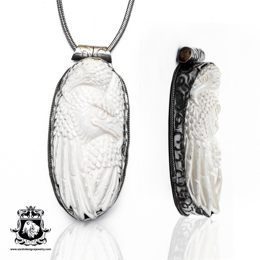Flock of Golden Eagle Carving Pendant N315 - Etsy
