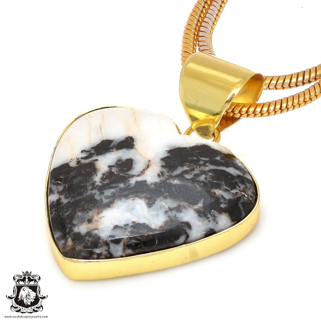 Zebra Dolomite Anhänger Halsketten & GRATIS 2 MM Italienisch 925 ...