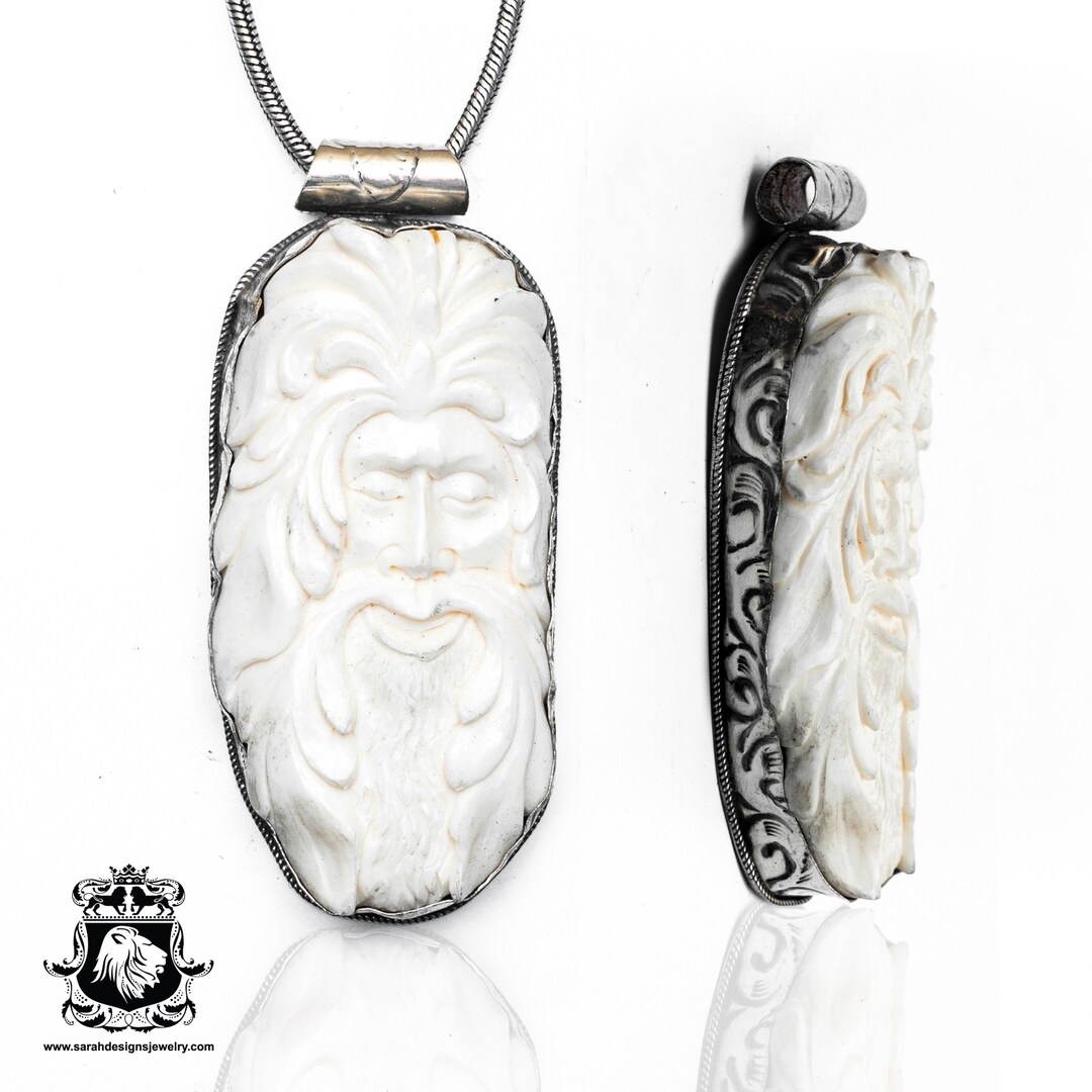 Celtic God of Agriculture Sucellus Carving Pendant & FREE 2MM Italian ...