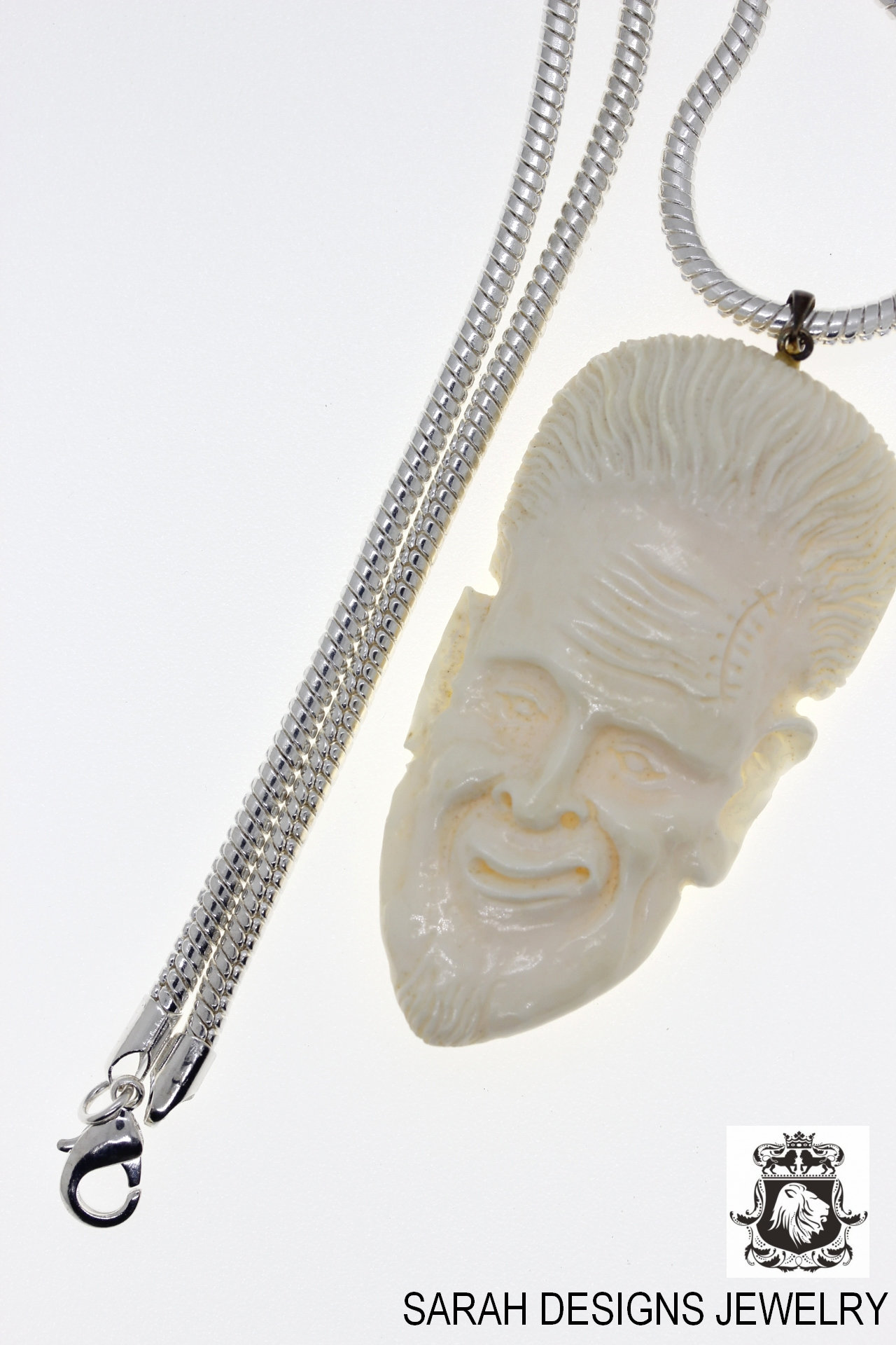 Greek God of Trickery Dolos Carving Pendant & FREE 3MM Italian | Etsy