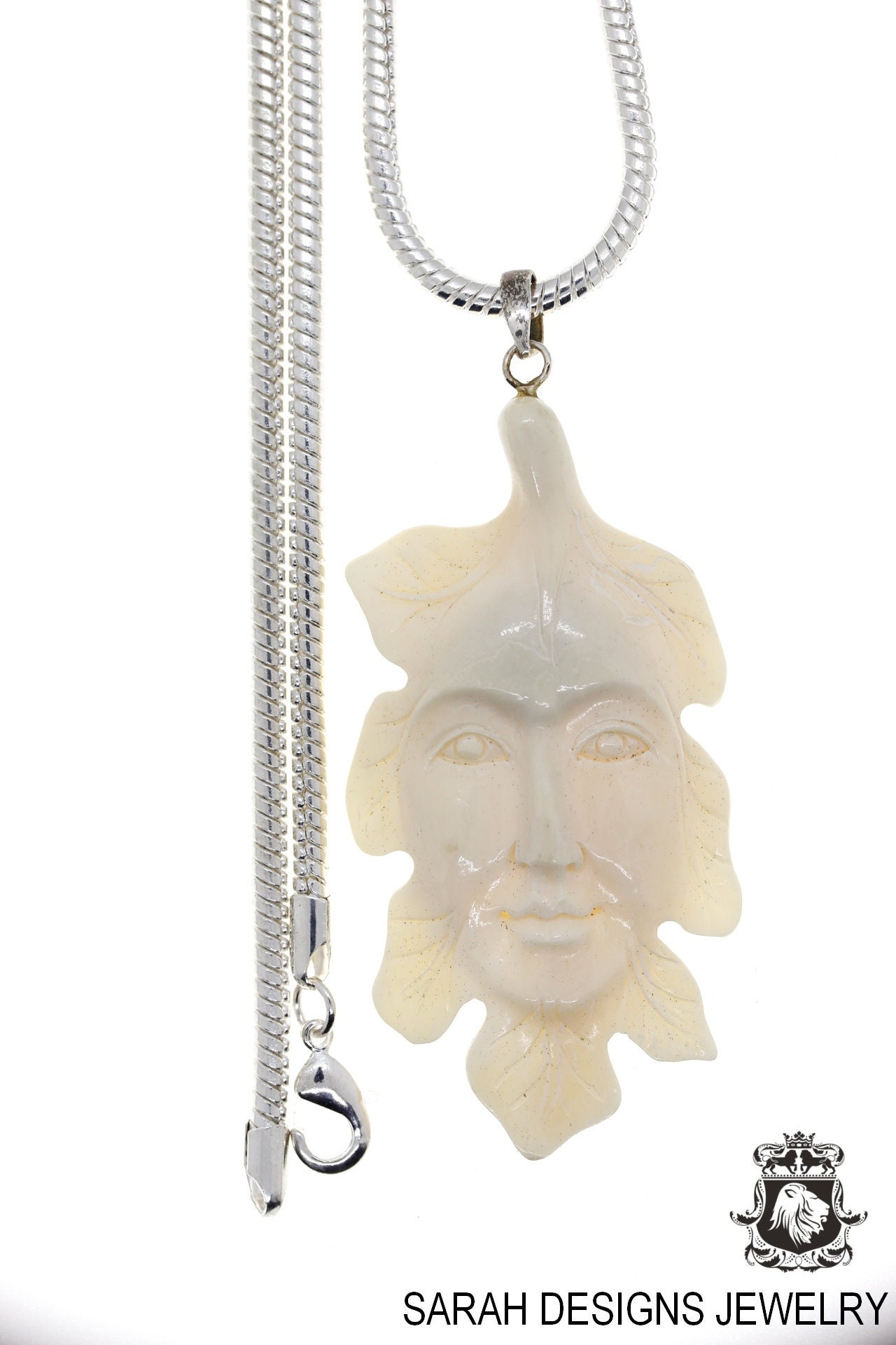 Russian Forest Deity Leshy Carving Pendant 4MM Italian Snake | Etsy