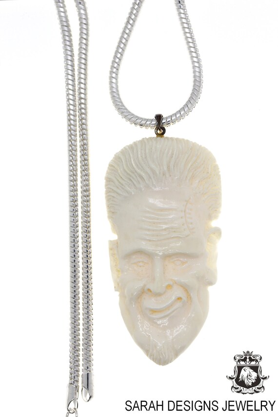 Greek God of Trickery Dolos Carving Pendant & FREE 3MM Italian | Etsy