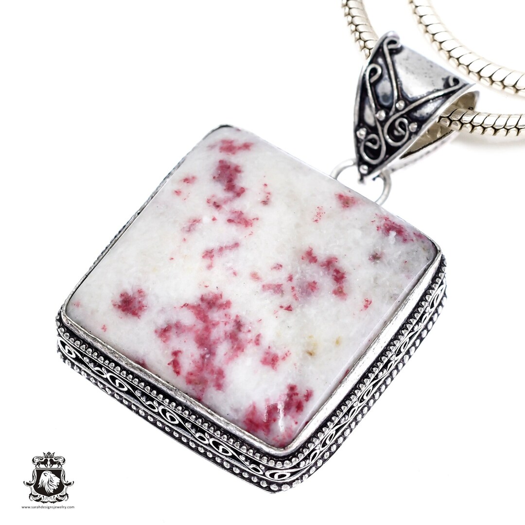 Pink TOURMALINE Matrix in QUARTZ Pendant & FREE 2MM Italian 925 ...