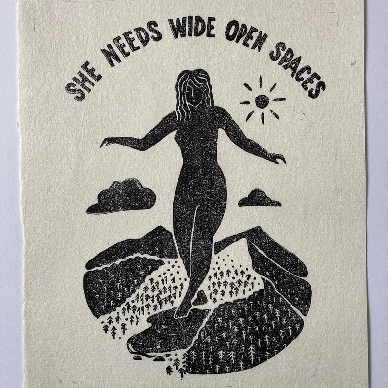 Linocut Wind - Etsy