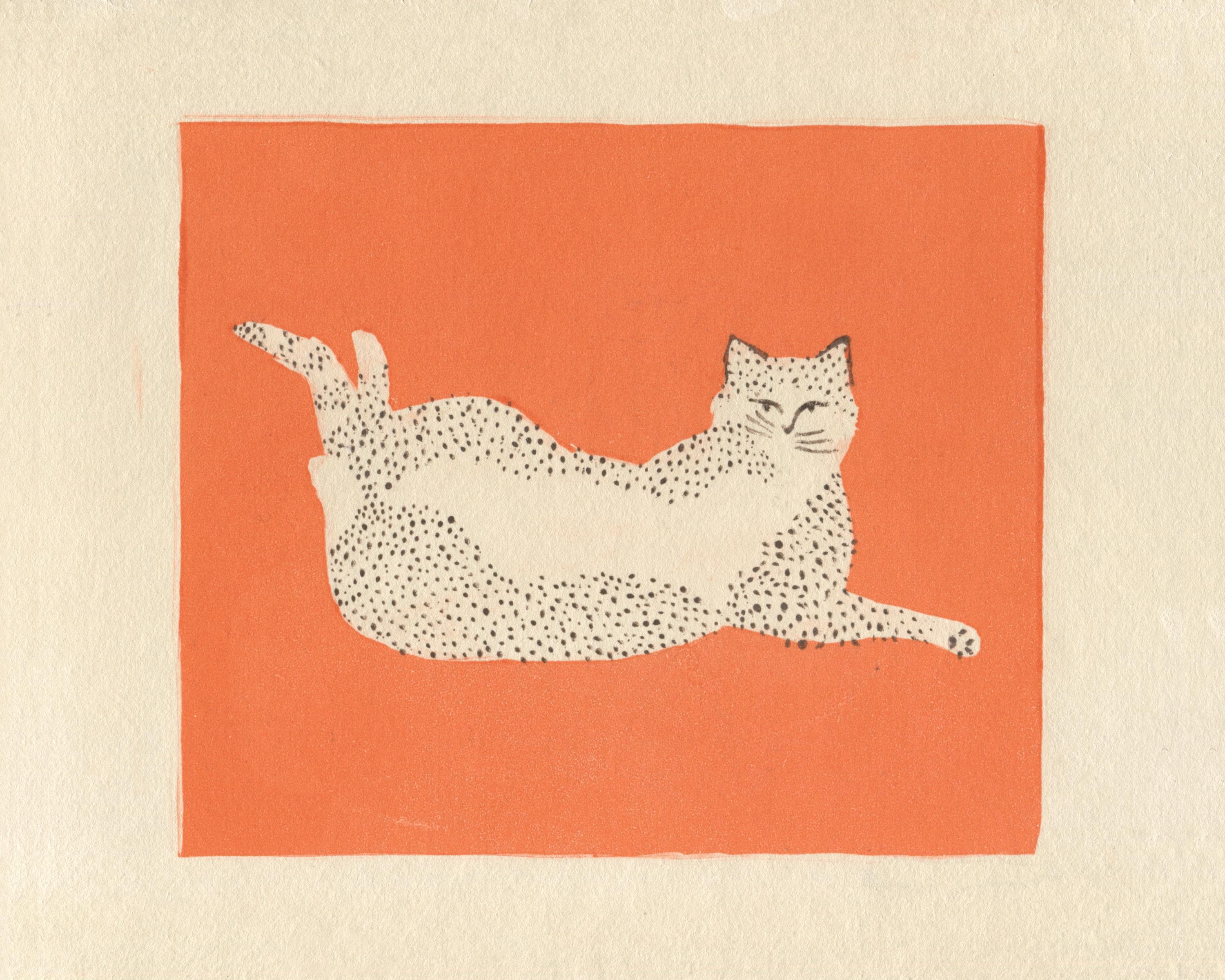 Orange Cat, 8x10 Digital Reproduction Art Print - Etsy