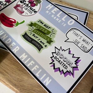 The Office TV Show Themed Sticker Sheets Glossy or Holographic - Etsy