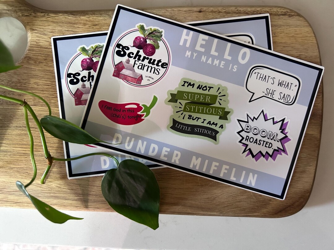 The Office TV Show Themed Sticker Sheets - Glossy or Holographic - Etsy