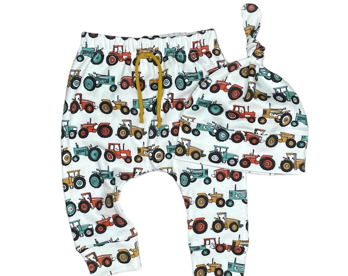 Vintage Tractor Pants, Tractor Baby Leggings, Baby Boy Coming Home ...