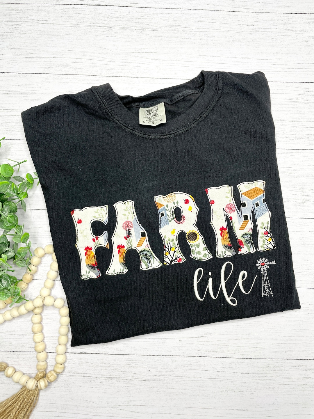 Farm Life Shirt, Farm Life T Shirt, Embroidered Farm Shirt With ...