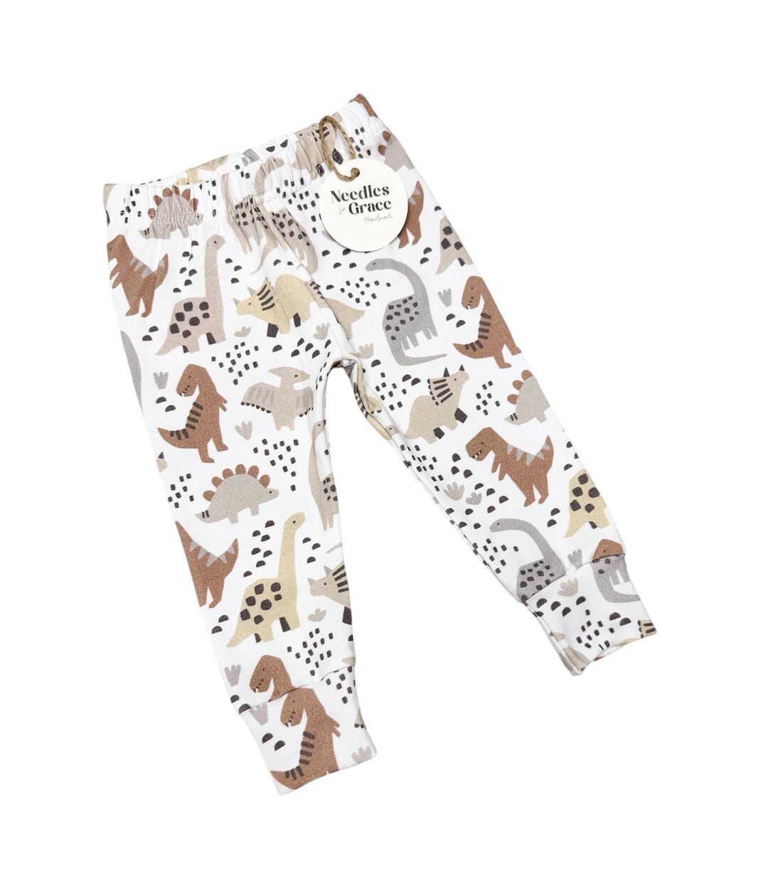 Dinosaur Pants, Neutral Dinos, Dino Baby Leggings, Unisex Baby Clothes ...