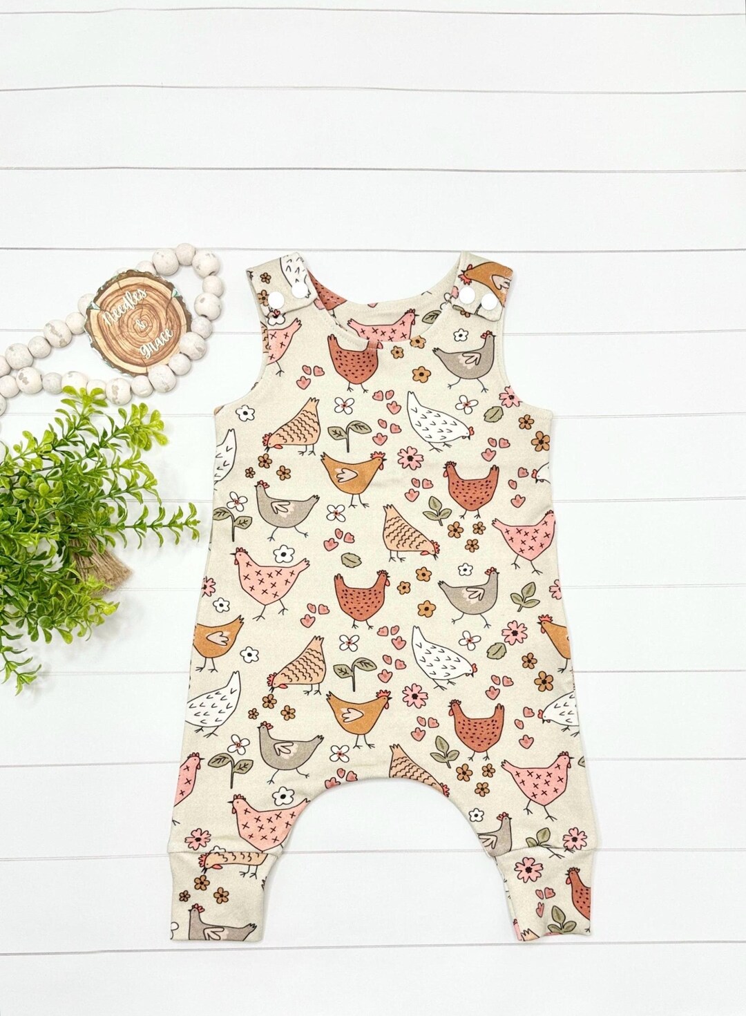 Vintage Chickens Baby Romper, Farm Animals Romper, Baby Farm Outfit ...