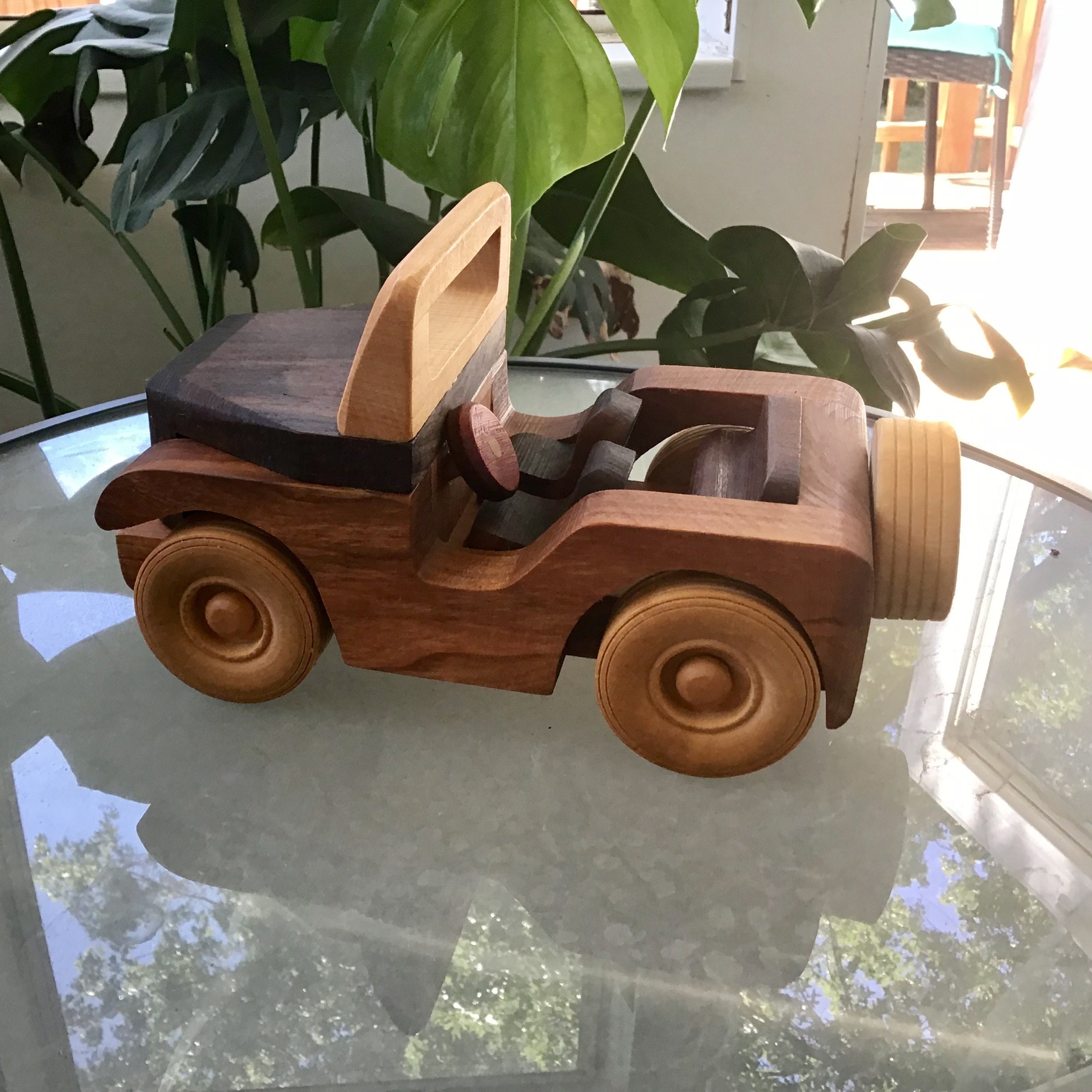 Wooden Little Jeep Wooden Baby Toys Waldorf Toys - Etsy