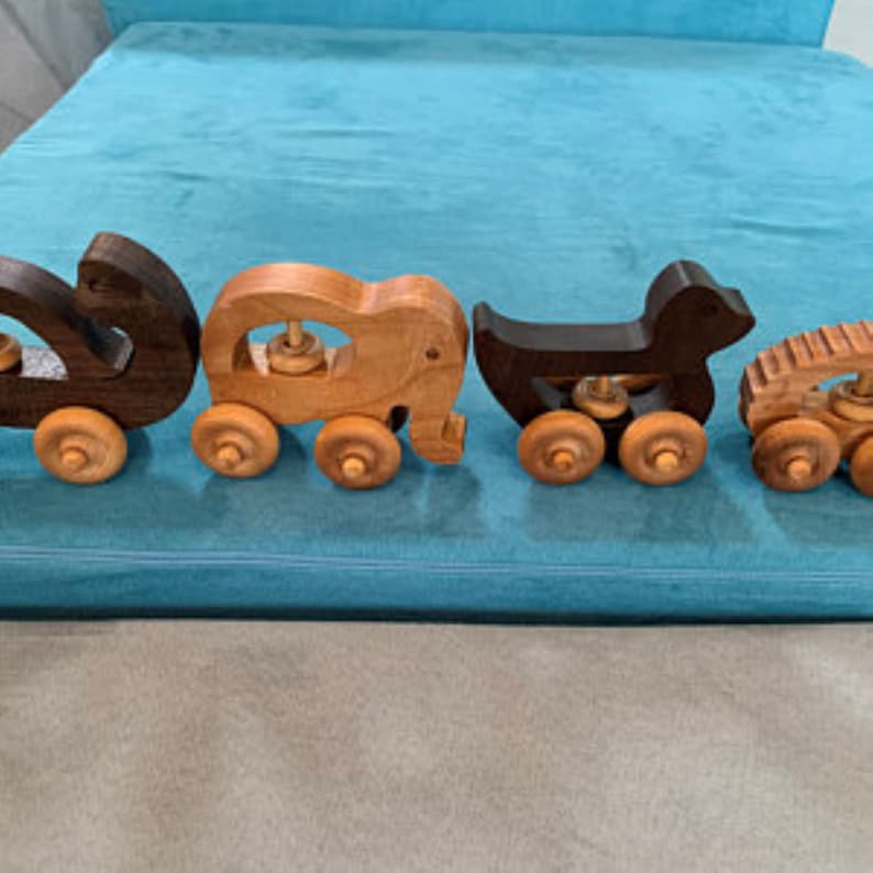 Animal Baby Rattles Set of 2 3 or 4 Wooden Baby Rattles | Etsy