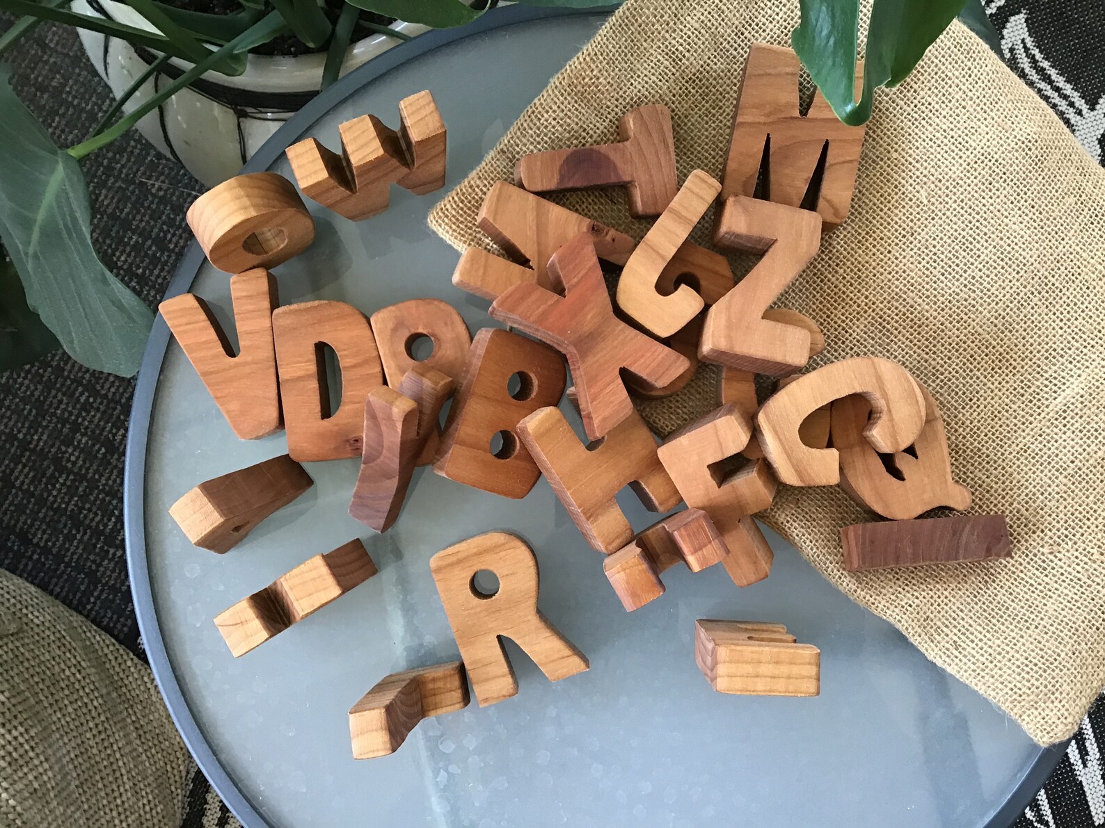 Wood Alphabet Letters Waldorf Toys Montessori Toys Back to - Etsy