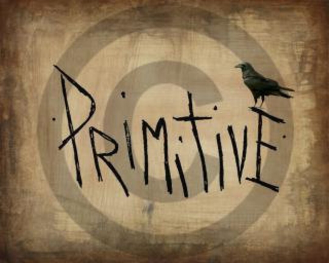Primitive Digital Art - Primitive With Crow - Candle Logo - Pantry Jar ...