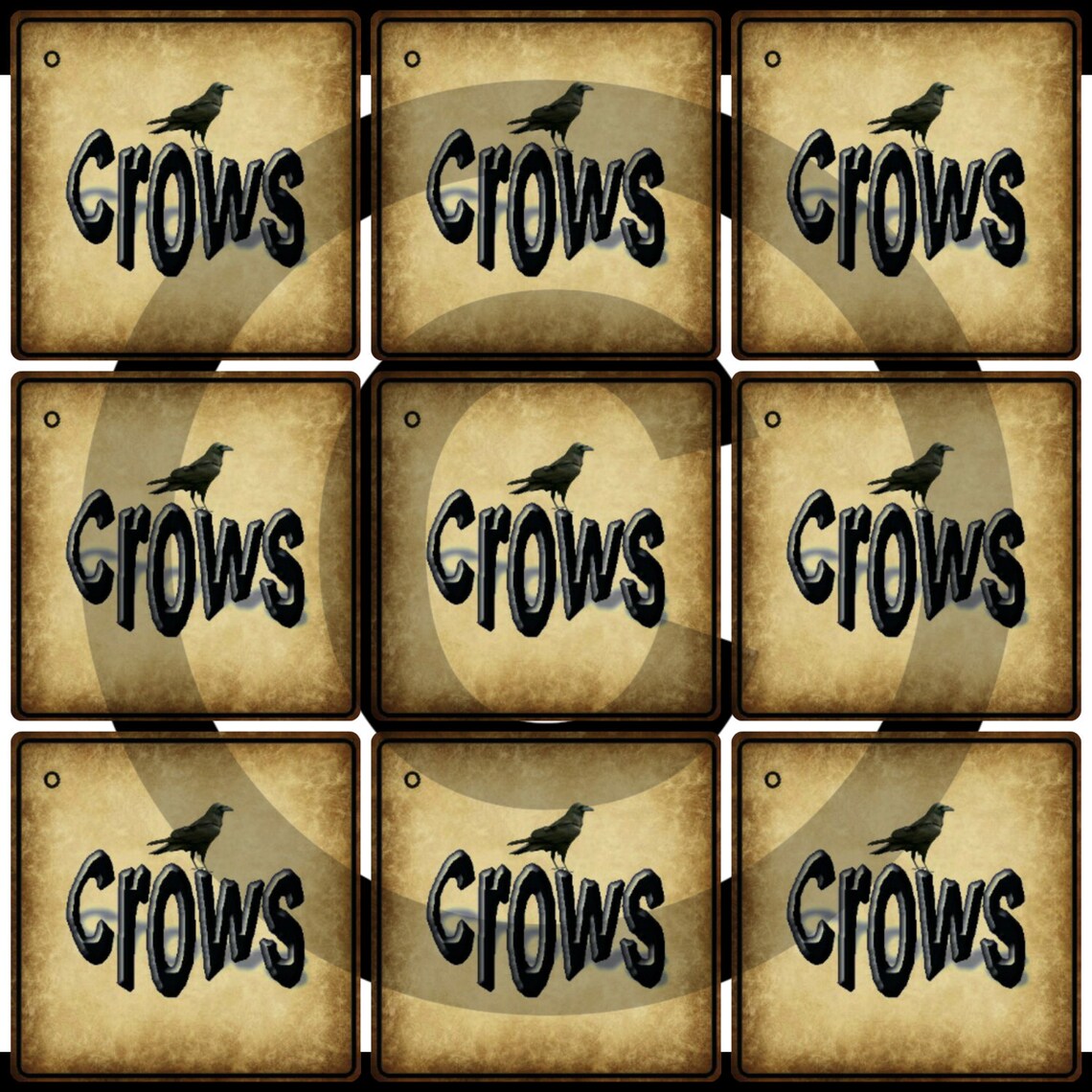 Primitive Printable Crows Hang Tags - Instant Digital Download - JPEG ...
