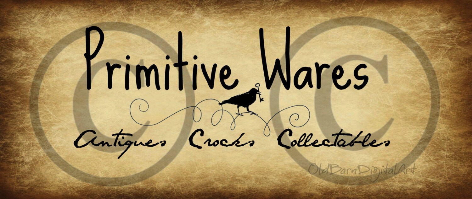 Primitive Digital Art Label - Primitive Wares Logo - Pantry Jar - Crock ...