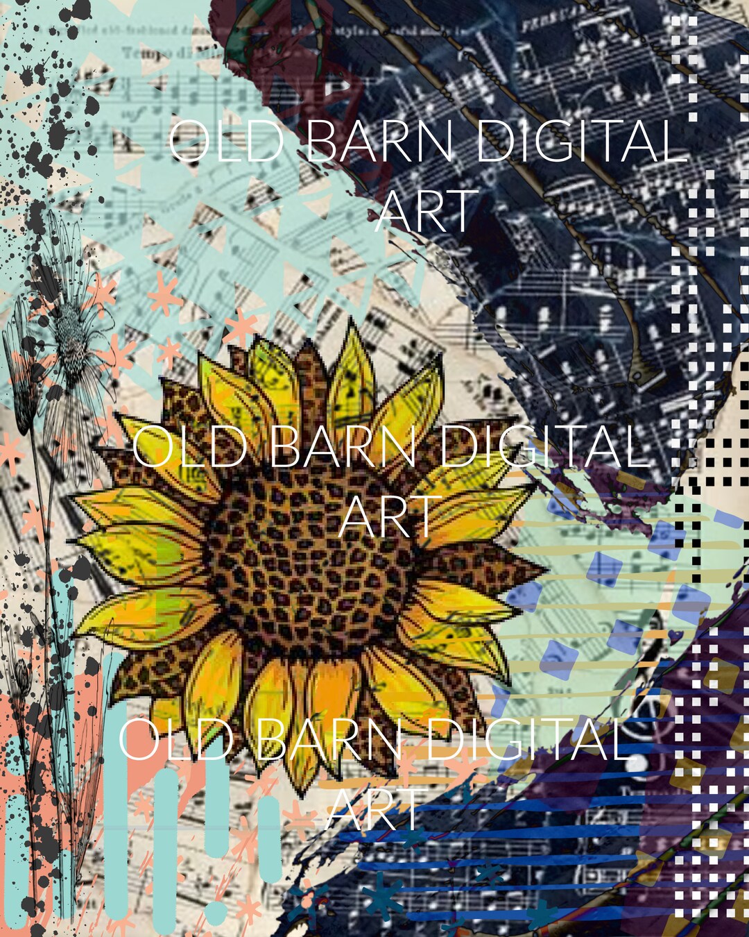 Journal Paper-digital Art-belly Band Collage - Etsy