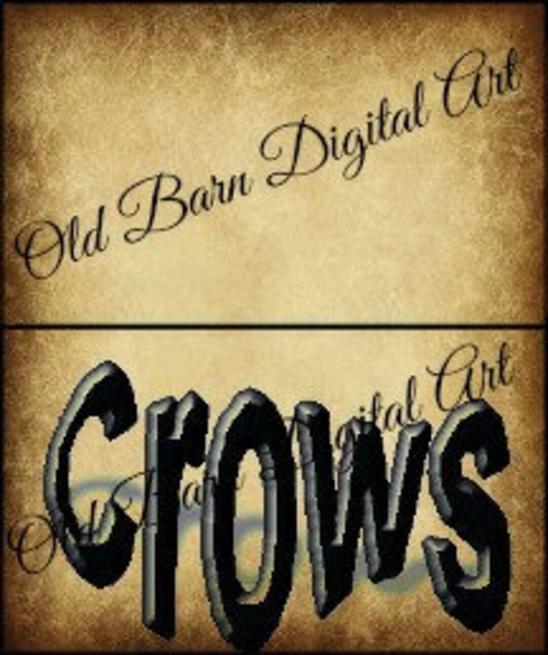 Primitive Bag Toppers - the Word Crows - Grungy Background - Instant ...
