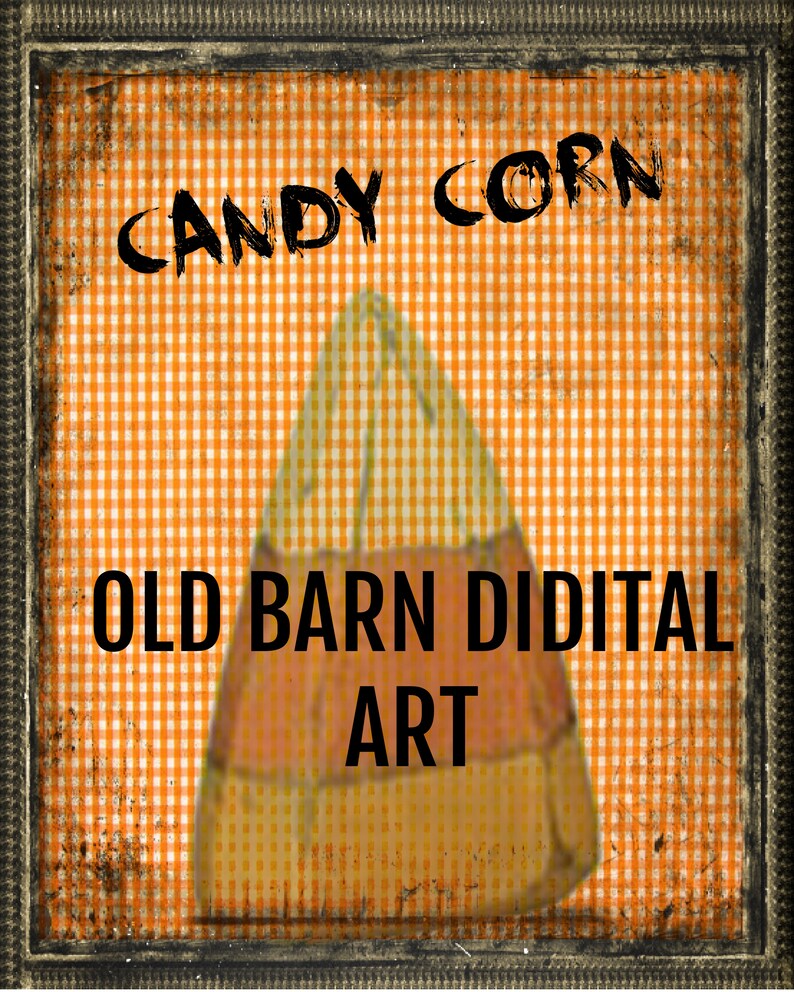 Primitive Digital Art - Candy Corn - Fall Logo - Crow - Jar Candle Logo ...