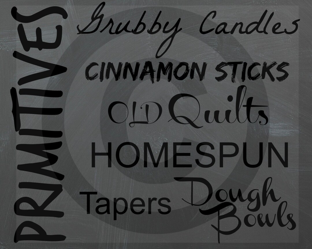 Primitive Digital Art- Typography- Pantry Label -primitives Words ...