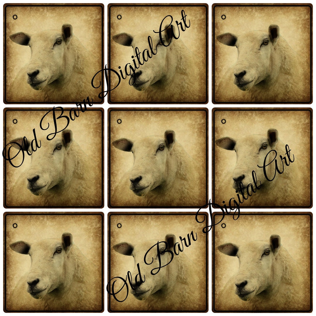 Primitive Hang Tags- Sheep Hang Tag - Wool - Instant Digital Download ...
