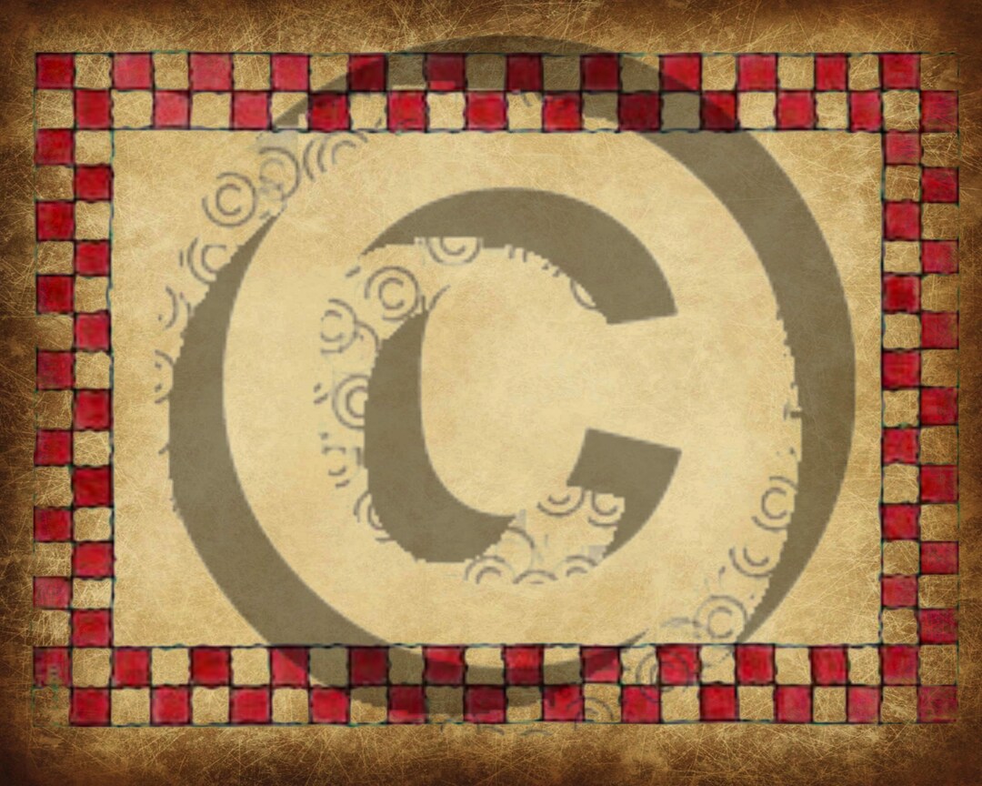 Primitive Digital Art Background - Grungy With Red Checked Border ...